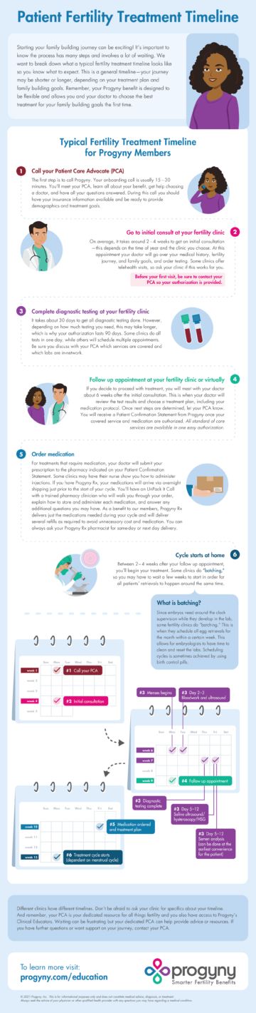 Patient Fertility Treatment Timeline Infographic