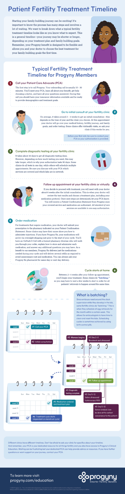 Patient Fertility Treatment Timeline Infographic